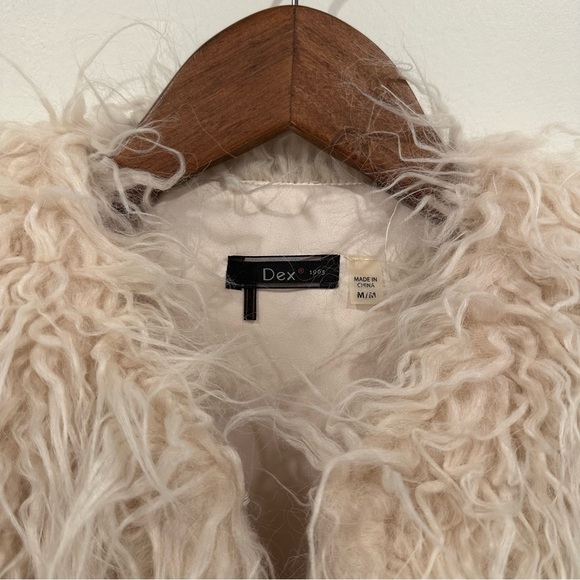 Dex | Jackets & Coats | Nwt Dex Faux Fur Cream Nude Fuzzy Outer Vest ...